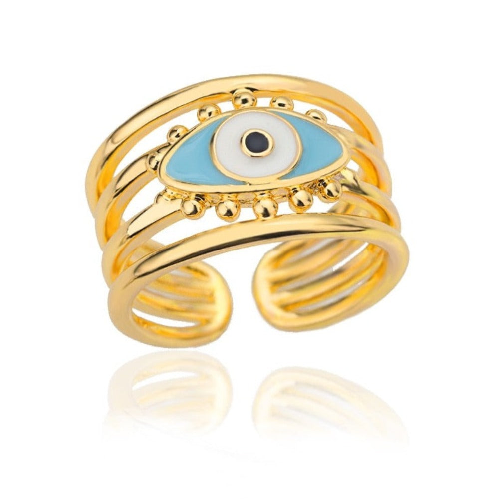 Glamorous Evil Eye Ring | Embrace the Sparkle of Turkish Demon Eye ...